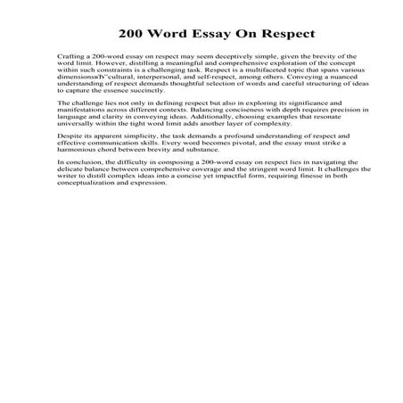 500 Word Essay On Respect.pdf
