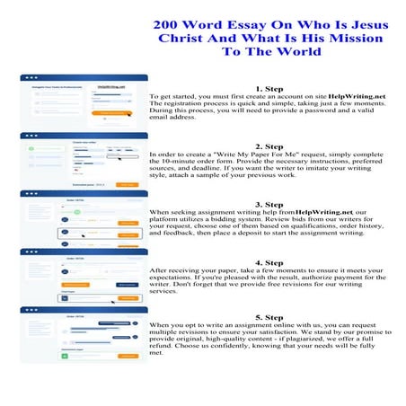 200 Word Essay On Who Is Jesus Christ And What Is His Mission To The ...