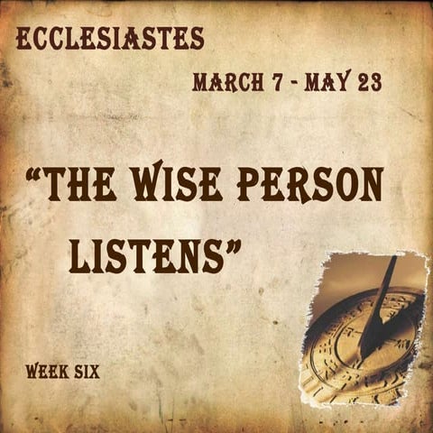 The Wise Person Listens | PPT