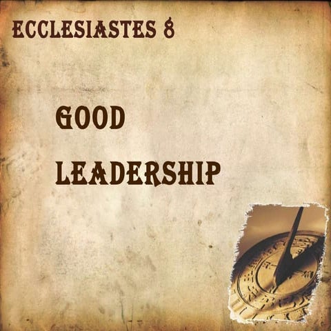 Good Leadership | PPT | Christianity | Religion & Spirituality