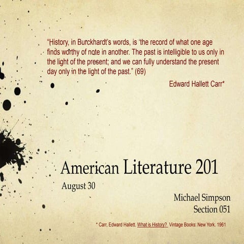 American Lit 201-04 | PPT