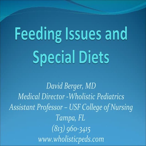Feeding Issues and Special Diets | PPT
