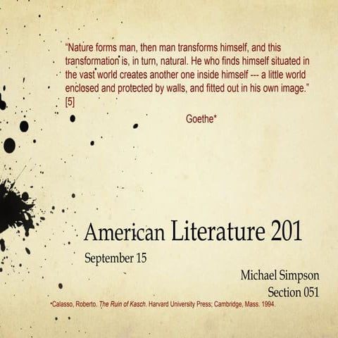 American Lit 201-08 | PPT