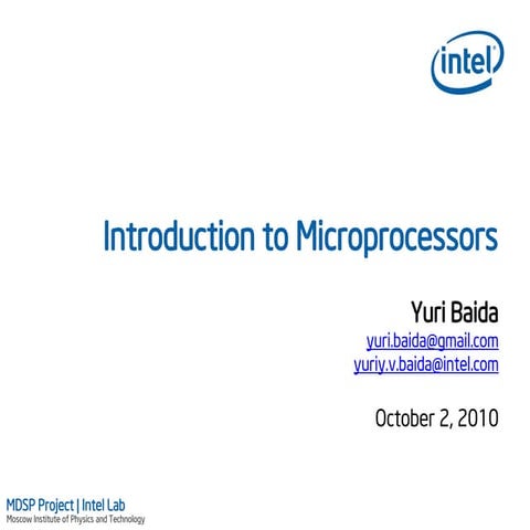 [2010 10-02] intro to microprocessors[1] | PDF