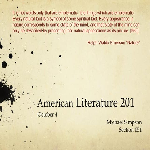 American Lit 201-13 | PPT