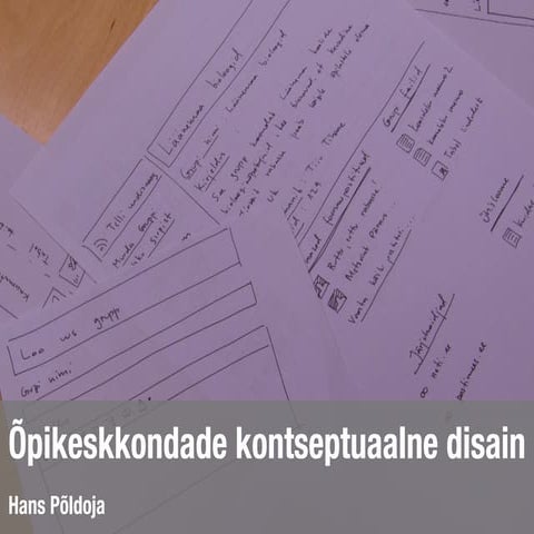 Õpikeskkondade kontseptuaalne disain | PDF