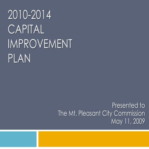 2010-2014 Capital Improvement Plan | PPT