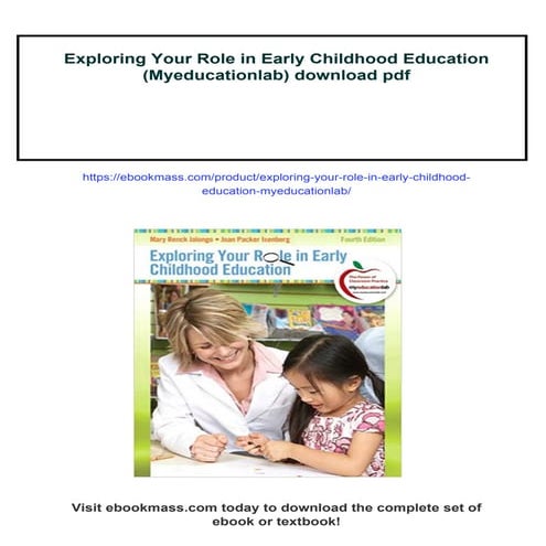 Exploring Your Role in Early Childhood Education (Myeducationlab) | PDF