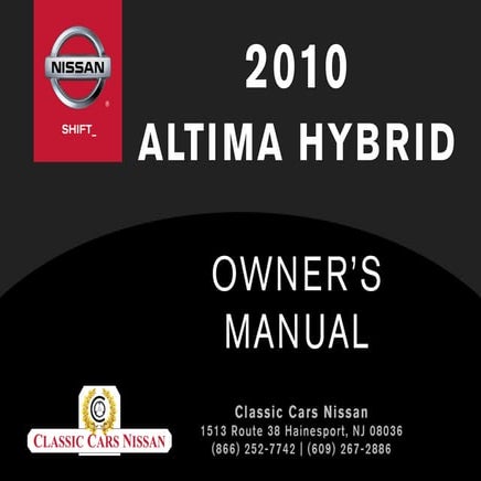 2010 ALTIMA-HYBRID OWNER'S MANUAL | PDF