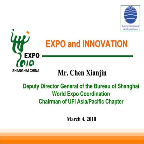 UFI Asia Seminar - Taipei 2010 - Chen Xianjin | PDF