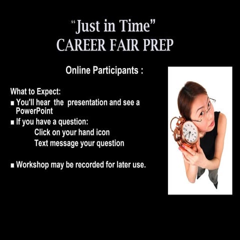 2010 career-fair-prep-workshop | PPT