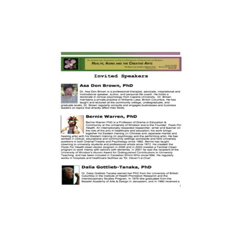 International Conference, Dr. Asa Don Brown | PDF