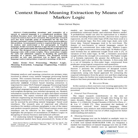 Meaning Extraction Ijcte 21 Pdf Programming Languages Computing