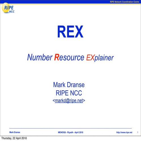 REX - Number Resource Explainer | PDF