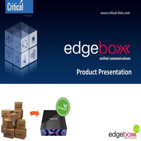 20100115 Critical Links Edge Box Product Presentation | PPTX