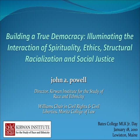 Building a True Democracy: Illuminating the Interaction of Spirituality ...