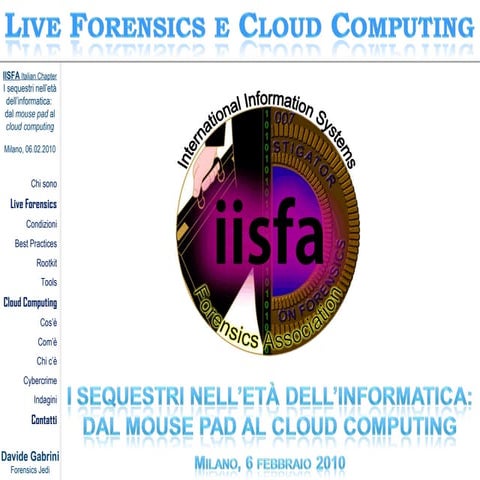 Live forensics e Cloud Computing | PDF
