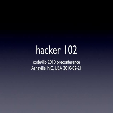 Hacker102 - RegExes w/JavaScript and Python | PDF