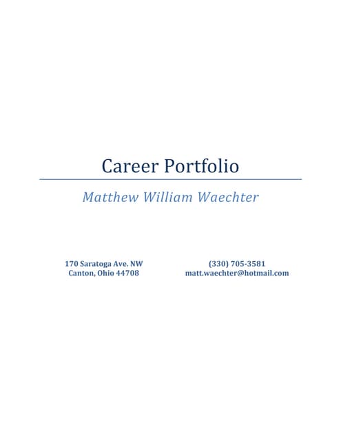 Coaching Portfolio | DOCX