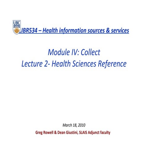 2010 03 18 Mod 4 Class 2 | PPT