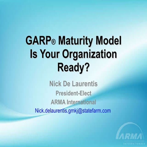 2010.04.07.Garp Maturity Model | PPT