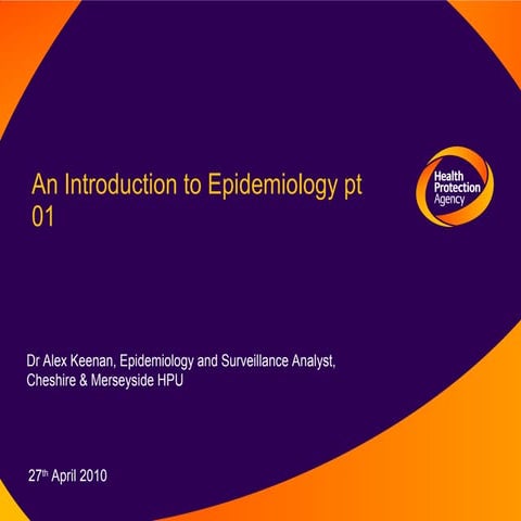 Introduction to Epidemiology and Surveillance | PPT