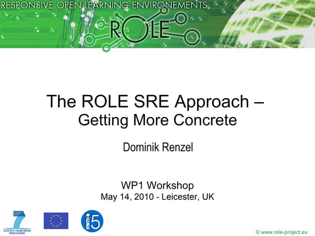 The ROLE SRE Approach - Getting more concrete | PPT The ROLE SRE Approach - Getting more concrete | PPT