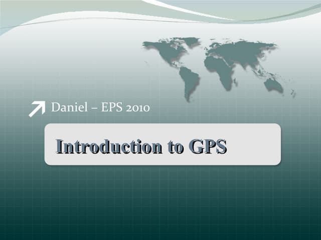 Presentation on GPS (Global Positioning System) | PPTX