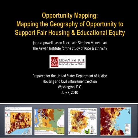 Opportunity Mapping: Mapping the Geography of Opportunity to Support ...