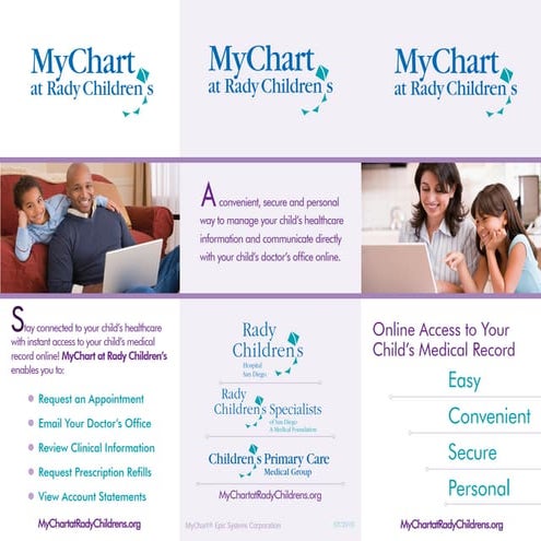 2010 | MyChart Brochure | PDF | Children\'s Health | Healthy Living