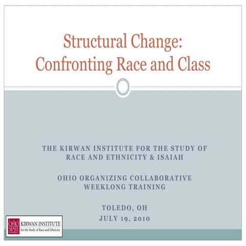 Structural Change: Confronting Race and Class | PDF