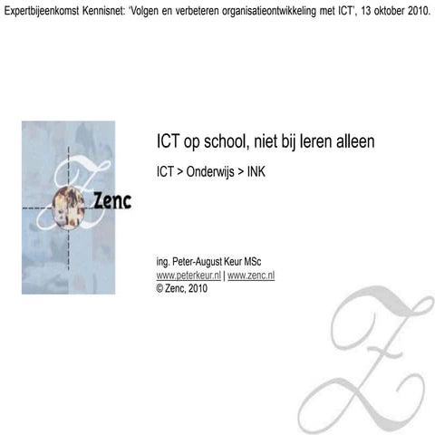 ICT op school, niet bij leren alleen | PPTX