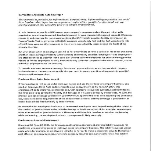 Do You Have Adequate Auto Coverage? | PDF | Motor Insurance | Insurance