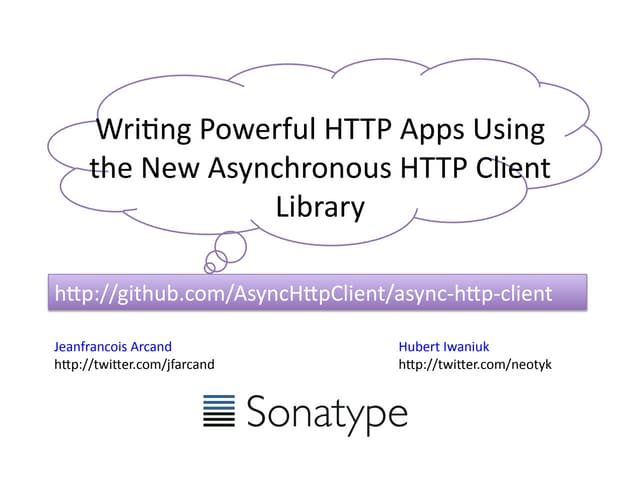 Async Client For Java And Scripting Language Ppt