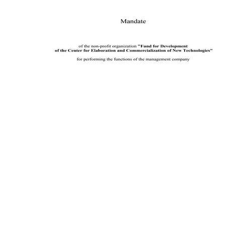 Mandate | PDF