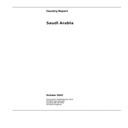 20101101 saudi arabia_country_report(2) | PDF