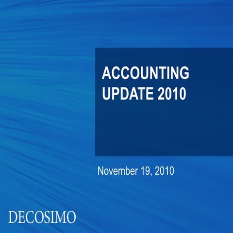 Accounting Update 2010 | PDF