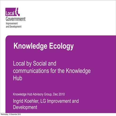 The Knowledge Hub (NWEGG presentation) | PDF