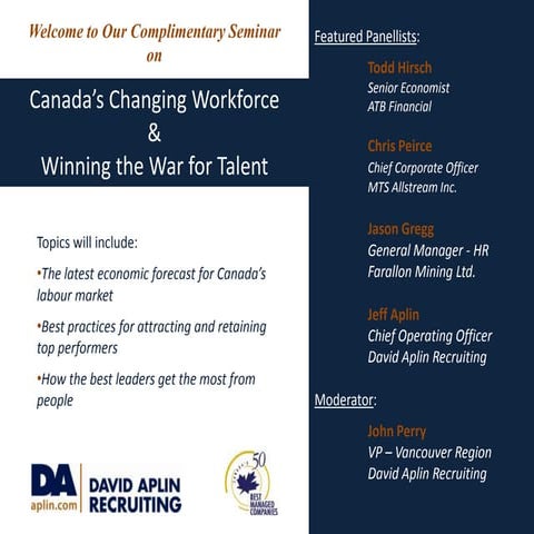 David Aplin Seminar Canada's Changing Workforce | PPT