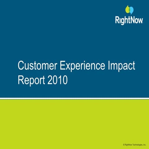 2010 Customer Experience Impact Report | PPTX