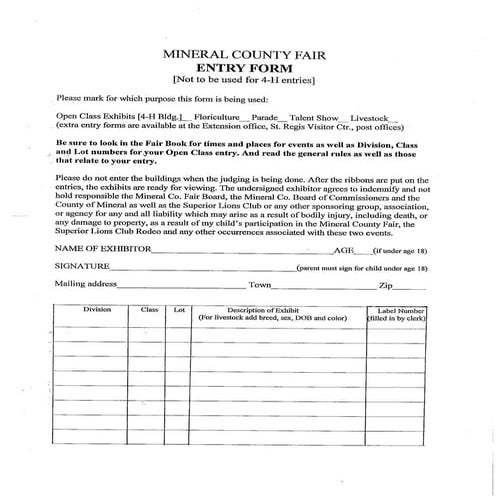 2010 fair entry form[1] | PDF