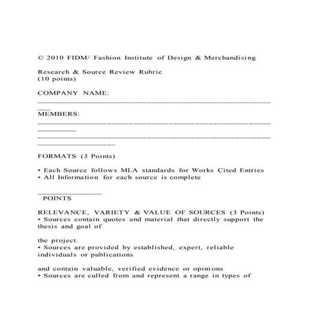 © 2010 FIDM Fashion Institute of Design & MerchandisingRe | DOCX
