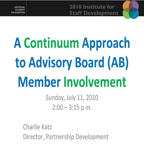 Advisory board structure summer 2008 | PPT