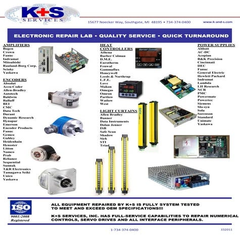 K+S Services, Inc. - Automation Repair Line Cards | PDF