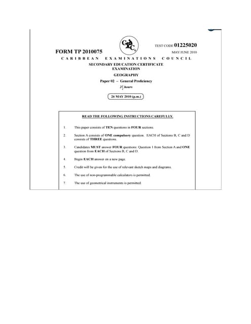 Information Technology CSEC~January 2019 P1 (1). Past Paper | PDF