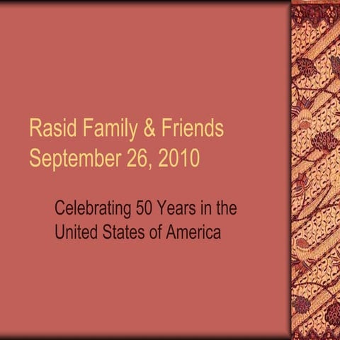 Rasid Family & Friends Celebration 2010 | PDF | Celebrity Families ...