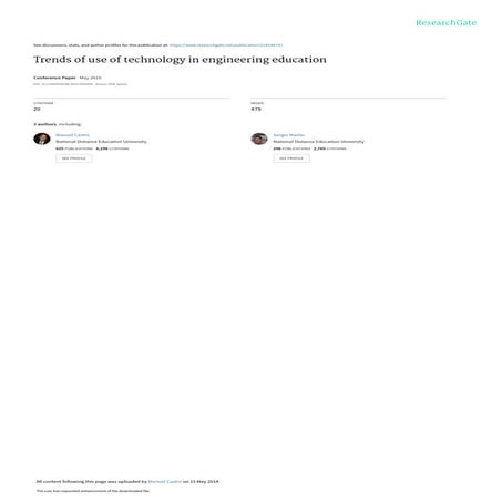 ICT Needs and Trends in Engineering Education | PPT