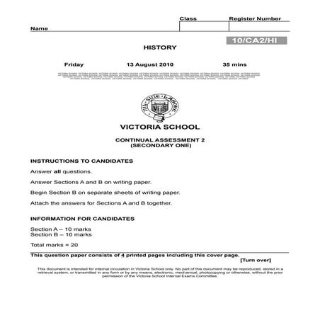 2010 Sec 1 History CA2 | DOC