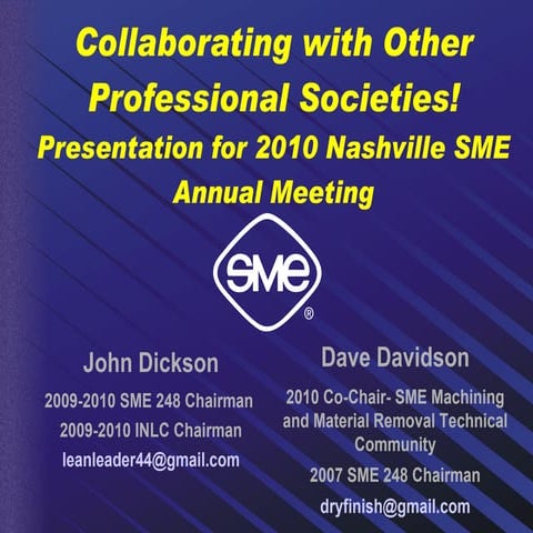 2010 sme annual mtg - collaboration | PPT