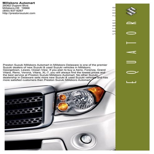 2010 Suzuki Equator | PDF